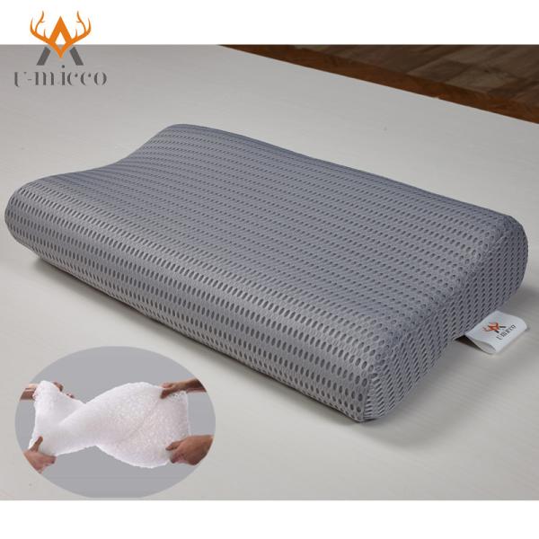 Quality Washable High Polymer POE Wave Shaped Pillow with 3D Mesh Cover for sale