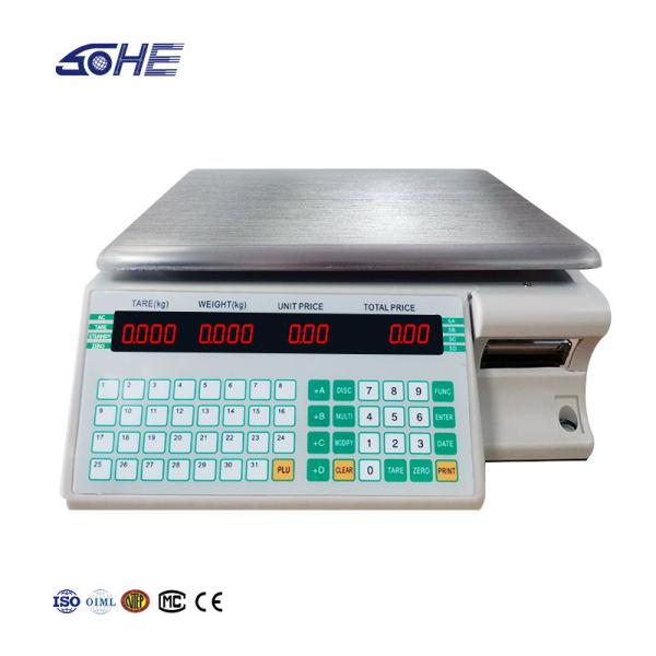 Quality Advanced SHV-TMA Bar Code Table Scale 30kg with ABS Plastic/Stainless Steel Plate for sale