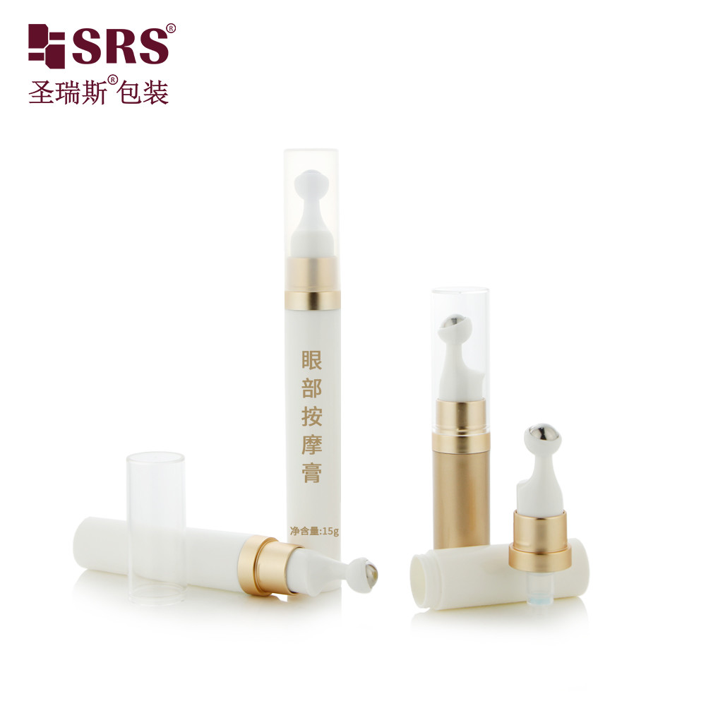 Quality A0035 7.5ml 10ml 15ml Empty Customization Eye Serum Gel Massage Roller Steel for sale