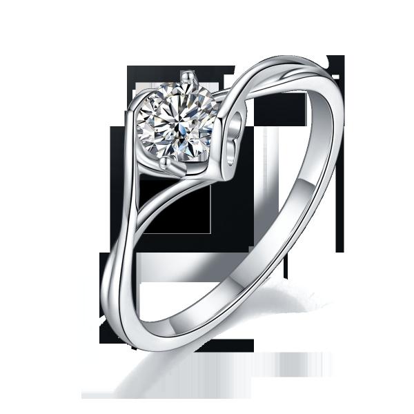Quality Women 3 Carat Natural Moissanite Ring Gemstone Wedding Promise Engagement for sale