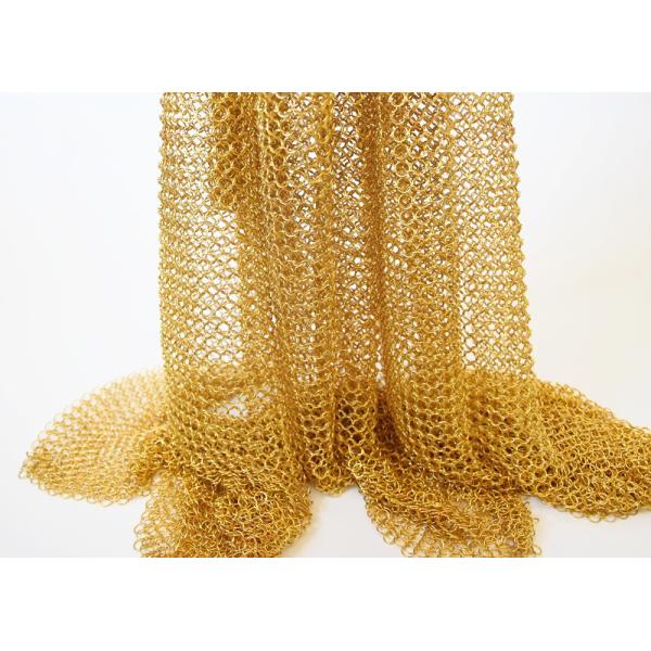 Quality Chain Mail Weave Round Rings Metal Mesh Curtain Interior Design For Light Partitioning for sale