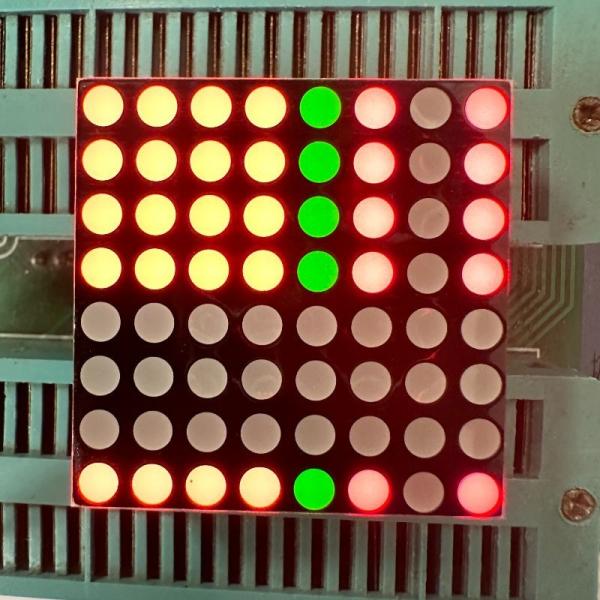 Quality Common Anode Stabler Performance 3mm 8x8 Dot Matrix LED Display Bi-Colour Red for sale