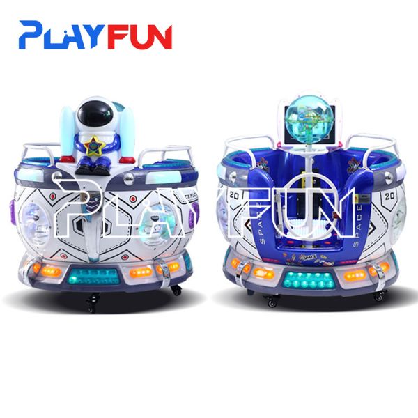 Quality Playfun  Space cup rides MP5  Rotate cup plastic kiddie rides kids game machine for sale