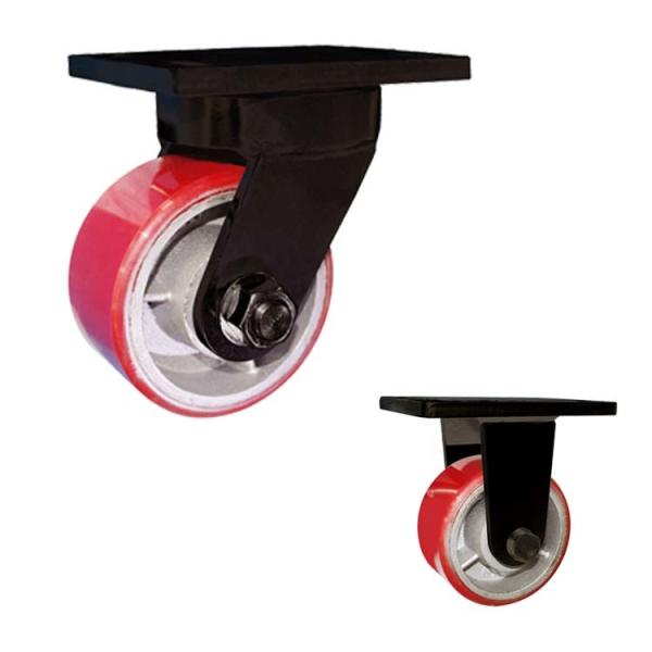 Quality 3inch Width 3300lbs Capacity Super Heavy Duty Casters Polyurethane for sale