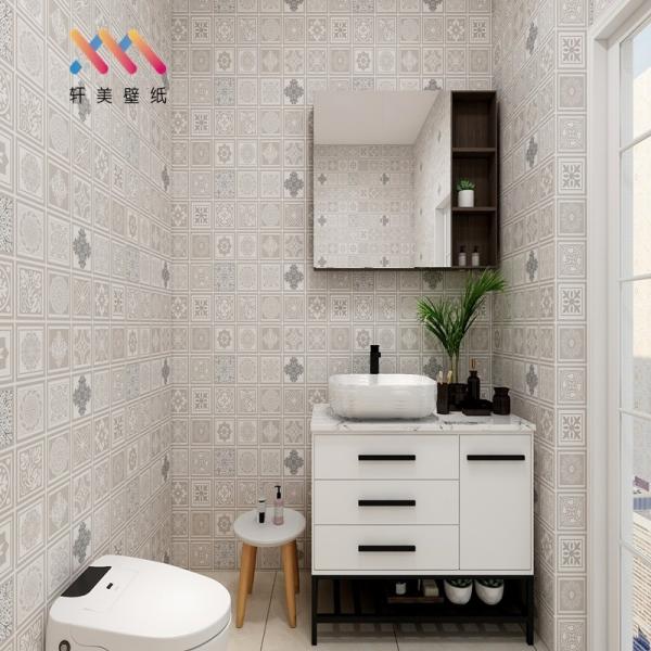 Quality Bathroom Wall Mosaic Tiles PVC Fireproof Self-Adhesive wallpaper for sale