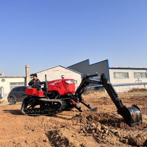 Quality 25Hp-120Hp Paddy / Dry Land Farm Tractor Equipment With Front Excavator for sale