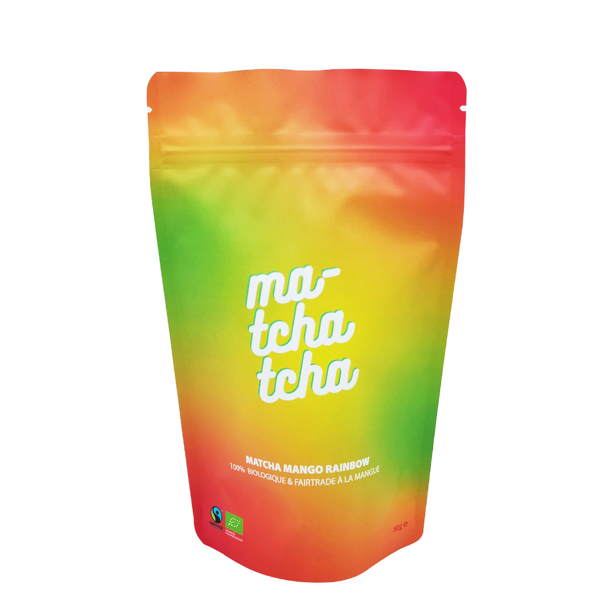 Quality Rainbow Design Elegant Matte Foil Liner Plastic Stand Up Pouches Custom With Zip for sale