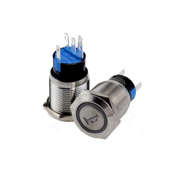 Quality 12V 24V LED Light Car Horn Push Button Switch Anti Vandal Momentary Self Reset for sale