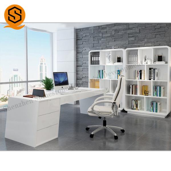 Quality Sturdy Structure Solid Surface Office Furniture 3 Drawer Office Desk for sale