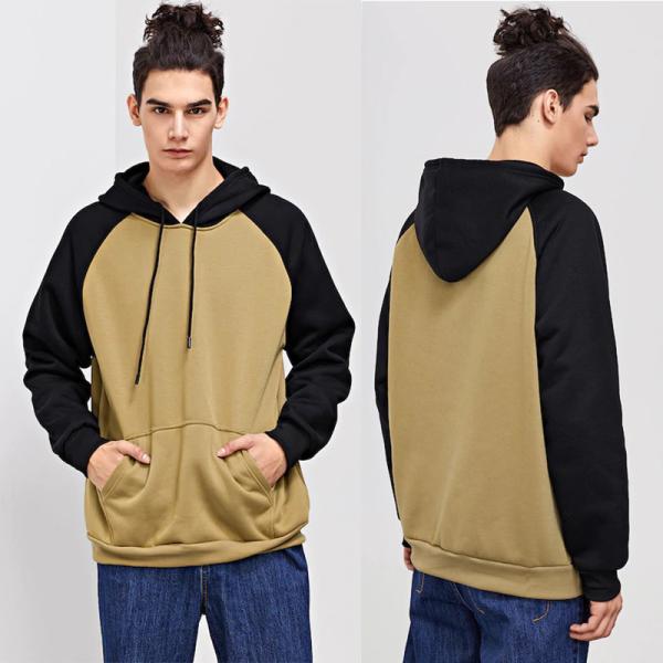 Quality Winter Wholesale Men Cut And Sew Hooded Sweatshirt for sale