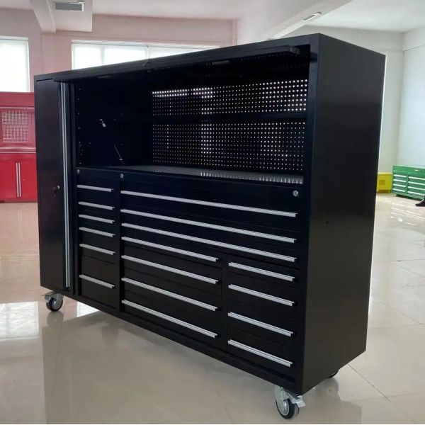 Quality 72 Inch Tool Cabinet with Work Bench and Wheels Functional Tool Storage Solution for sale