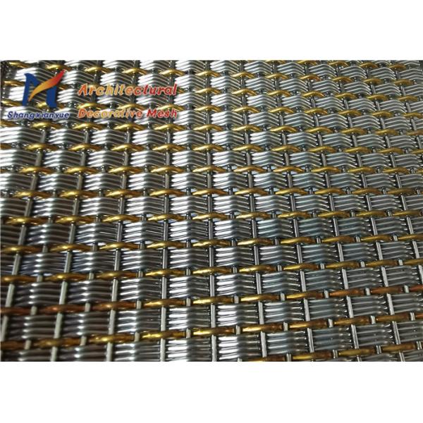 Quality Antique Brass Opaque Wire Facade Mesh Electrolytic Polishing 6.7mm for sale