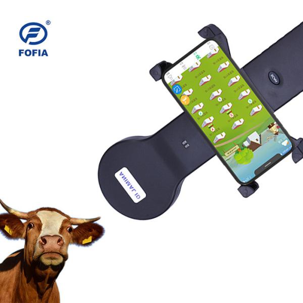 Quality Bluetooth Cattle Ear Tag Reader Portable With Lithium Battery , Black Color for sale