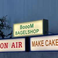 Quality Mobile charging store light box replaceable panel desktop logo signboard for sale