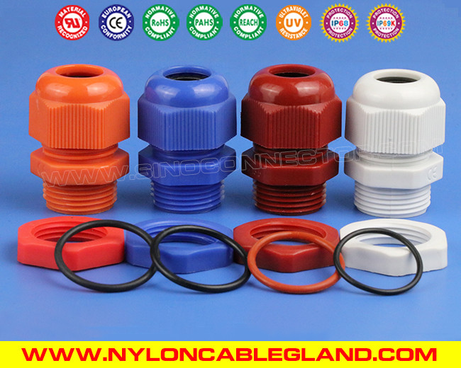 IP68/IP69K Waterproof Metric Plastic Polyamide Cable Gland M20 (6-12mm) with O-ring for Junction Box