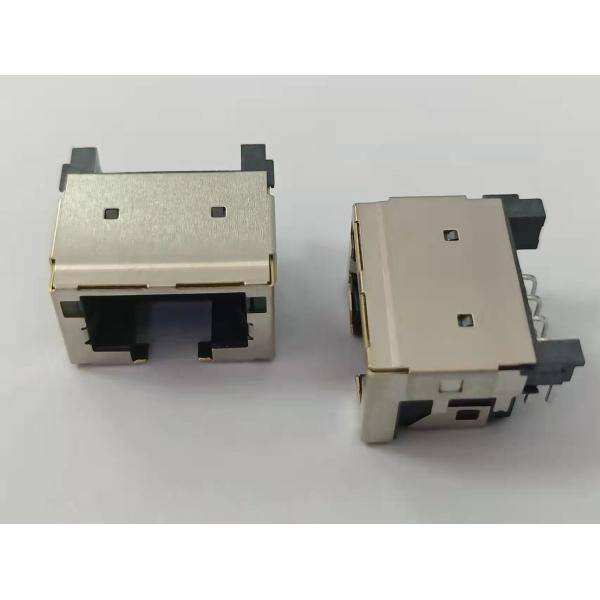 Quality Right Angle 8P8C Tab Down RJ45 Female PCB Connector for sale