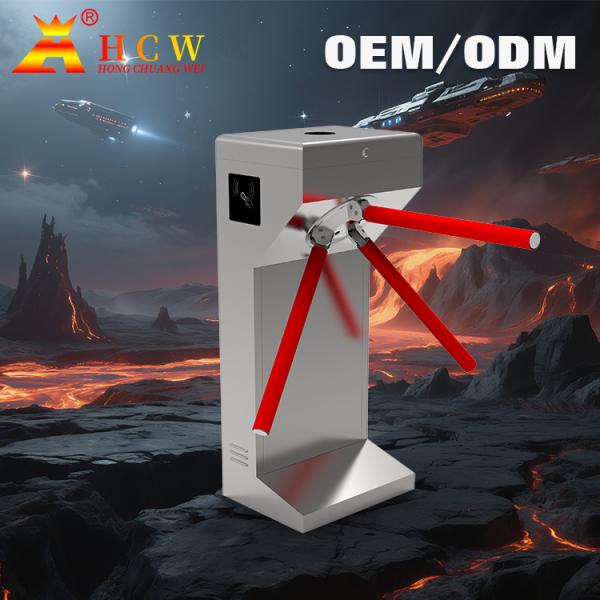 Quality HCW AC220V One Way Turnstile Semi Automatic Tripod Security Gates 30-35 Persons for sale