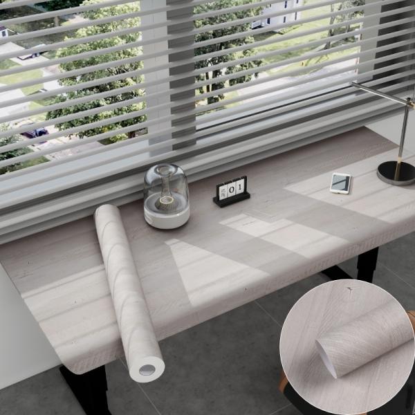 Quality Self-Adhesive PVC Wood Grain Wallpaper Waterproof Brown for sale