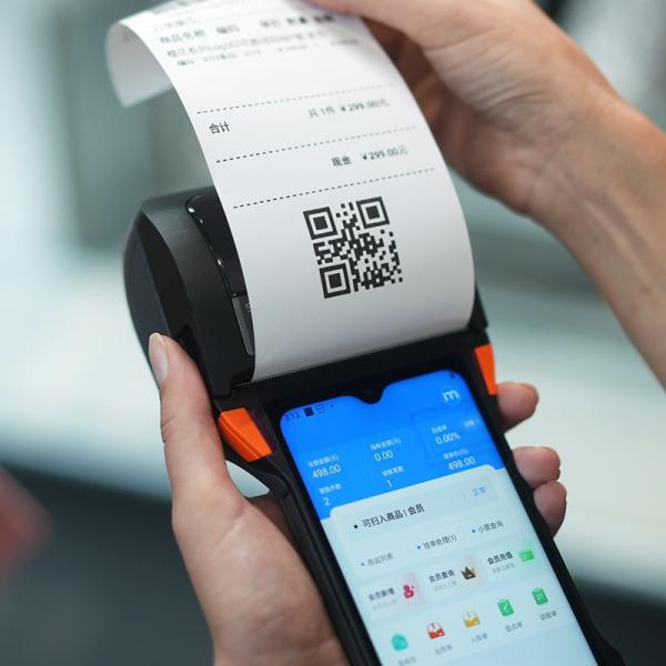 Quality Print Receipt Mobile POS Terminal Cortex-A53 Core With 2GB RAM 16GB ROM for sale