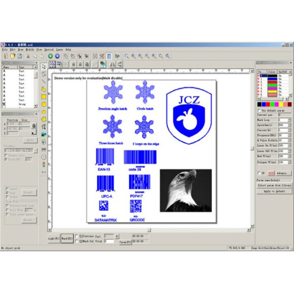 Quality IPG / YLPM EZCAD2 Laser Marking Software with Red Pointer , Fly Rotary Mark for sale