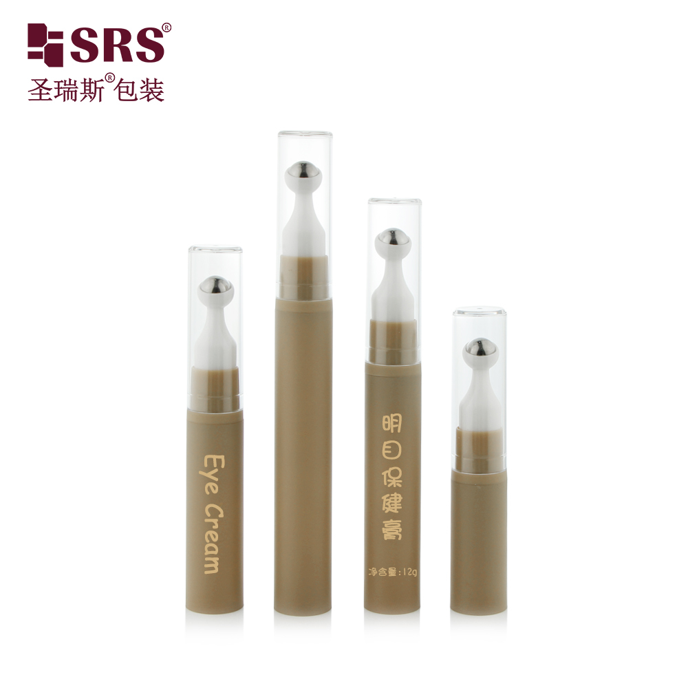 Quality A0031 5ml 10ml 12ml 15ml AS PP Airless Roller Steel Ball Bottle For Serum Gel for sale