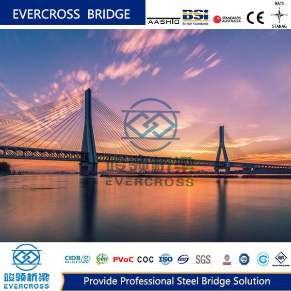Quality Prefabricated Structural Steel Composite Truss Bridge Customized Size for sale