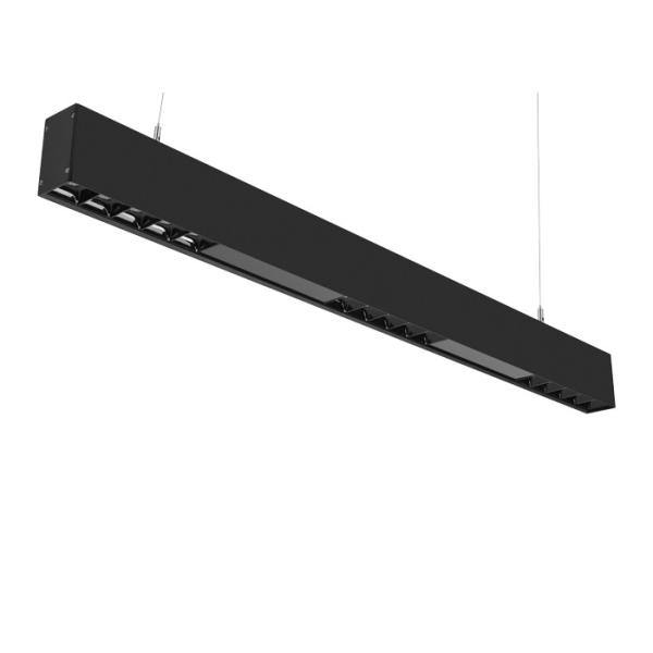 Quality Library Linear Suspension Lighting Black 0 - 10V Dimming 6000K 100 - 277V for sale