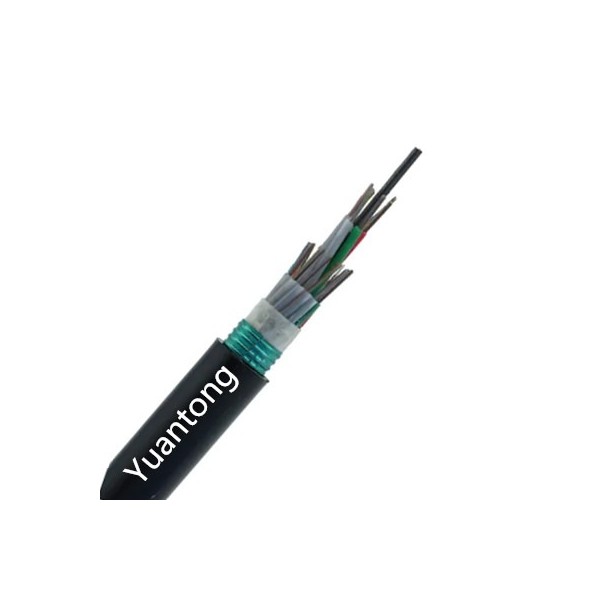 Quality 48 Duct Gel Filled Fiber Optic Cable , G652d FRP Outdoor Armored Fiber Optic Cable for sale