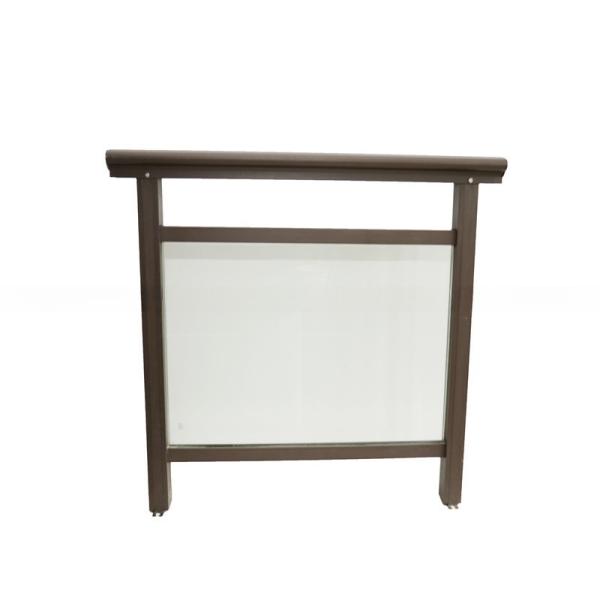 Quality U Channel Black Tempered Aluminum Glass Railing Safety Mounted Balustrade Systems for sale