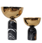 Quality Marble Stand Gold Plated 200X280mm Deco Flower Bowls for sale
