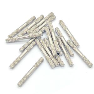 Quality Non Standard Turned Metal Parts Cylindrical Knurled Pins For Walking Centering for sale