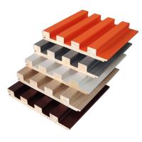 Quality Nano Sheet 3D Insulated Slat Wood Indoor Interior PVC Decorate WPC Wall Panel for sale