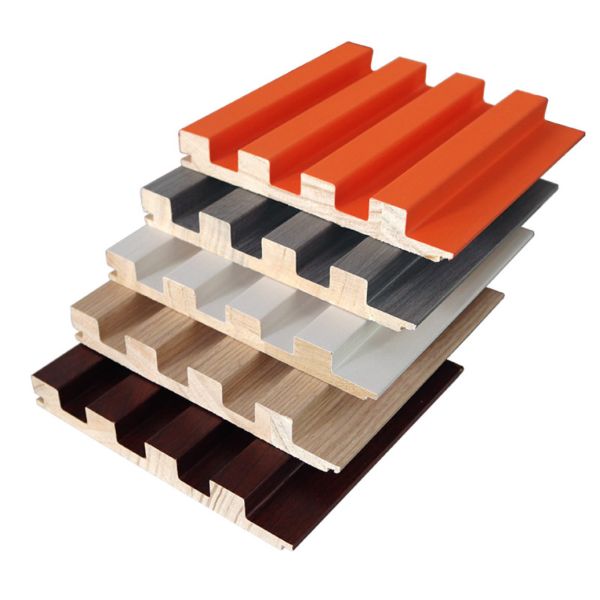 Quality Nano Sheet 3D Insulated Slat Wood Indoor Interior PVC Decorate WPC Wall Panel Panels Walls WPC for sale