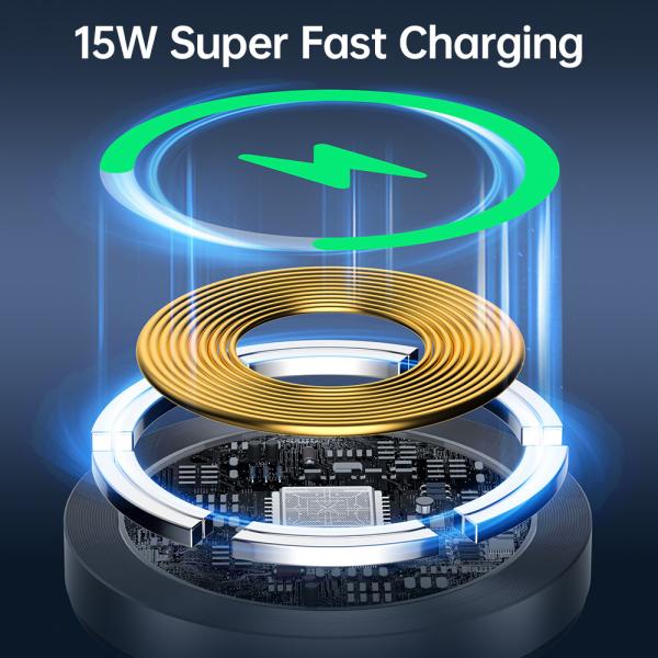 Quality Adjustable Iphone Magsafe Charger RGB Light Effect Aluminium Alloy for sale