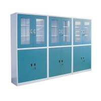 Quality Custom Computer Lab Furniture Steel Chemical Cabinet With Grey / Blue for sale