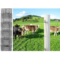 Quality Protection Electro Galvanized Steel Cattle Fence , Deer / Grassland Wire Fence for sale