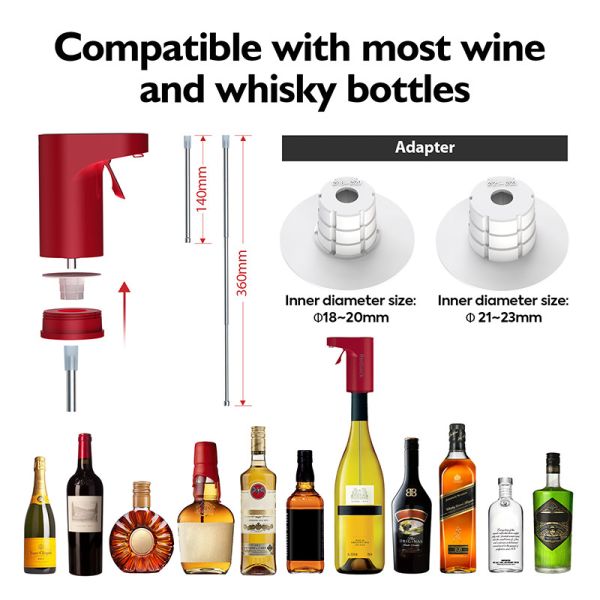 Quality Lithium Battery Smart Wine Pourer Type C Charging DC 5V for sale