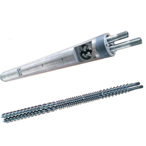 Quality WPC PVC PE Industry / Extruder Bimetallic Nitride Conical Twin Screws And Barrels for sale