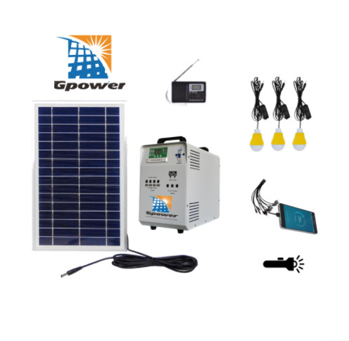 Quality All In 1 100W Solar Home Lighting Kit Rural Solar Power Systems With 3 Bulbs for sale