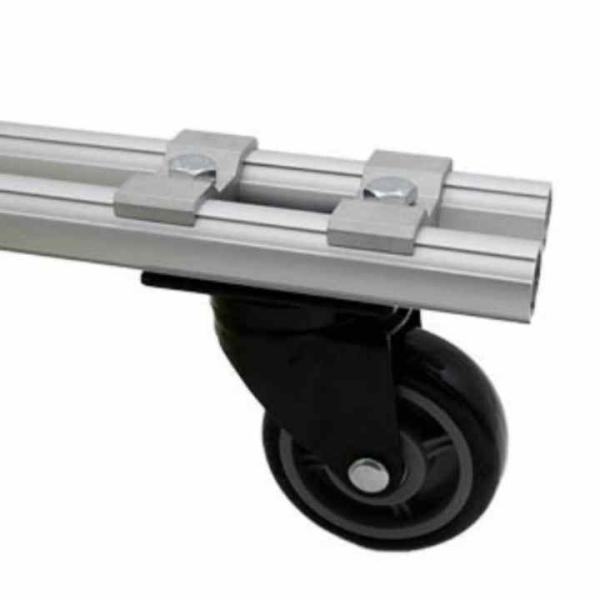 Quality DYE28-01 Castor Wheel Mounting Base Wheel Support Bracket For Lean Rack System for sale
