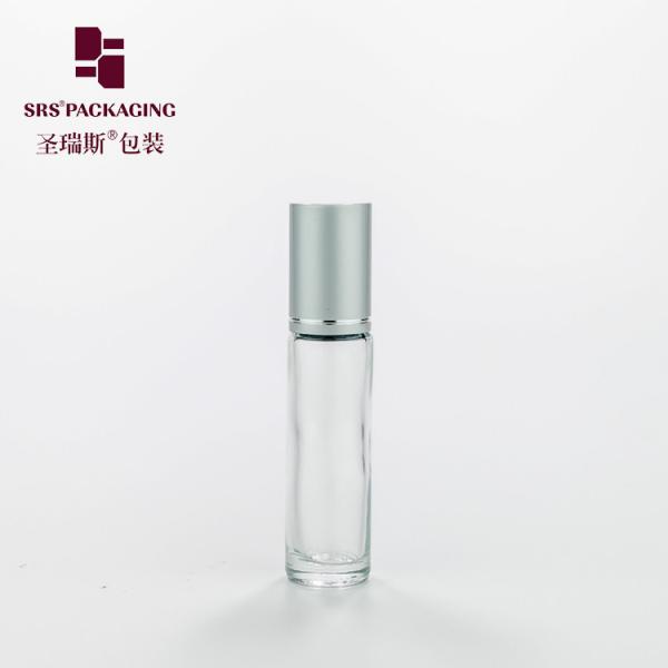 Quality 10ML 1/3 oz glass clear thick wall empty roller bottles essential oil for sale