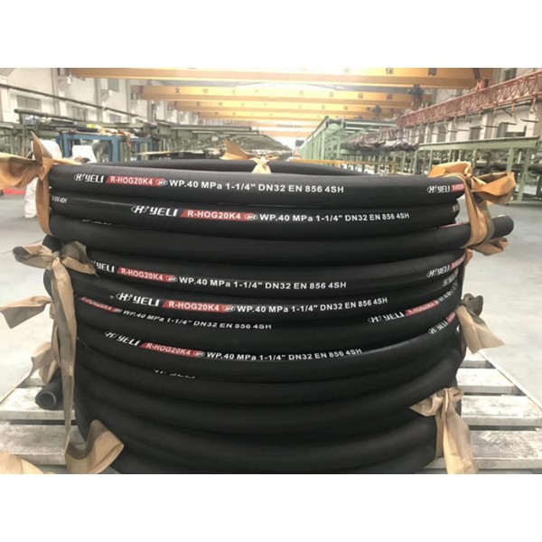 Quality DN32 EN856 4SH Wire Spiral Hydraulic Hose for sale
