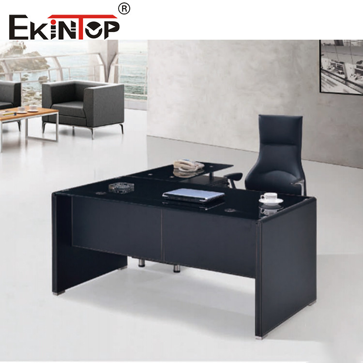 glass l shaped desk
