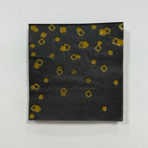 Quality Party Gold Polka Dot Napkins 25x25cm Serviettes Printed 3 Ply for sale