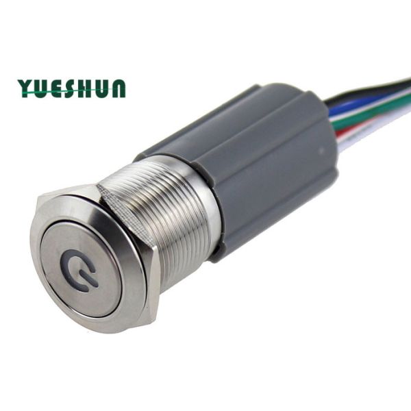 Quality IP67 Waterproof Push Button On Off Switch With Harness Plug For 19MM Mounting for sale