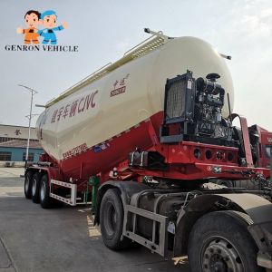 Quality V Type Welded Structure SS 45T Dry Bulk Tanker Trailer for sale