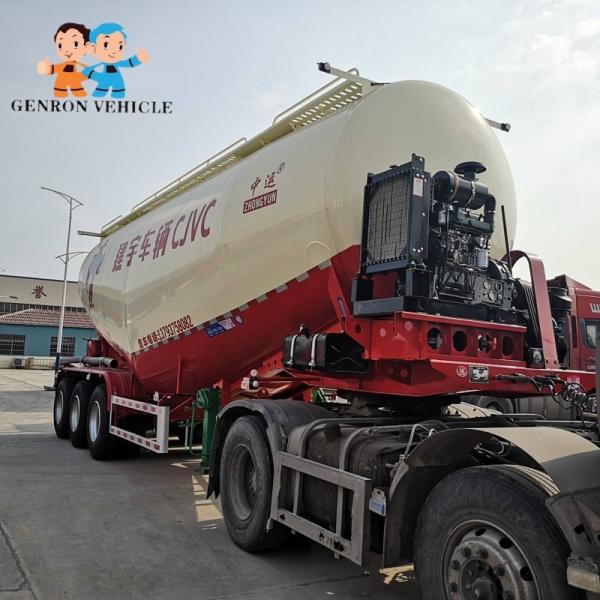 Quality V Type Welded Structure SS 45T Dry Bulk Tanker Trailer for sale