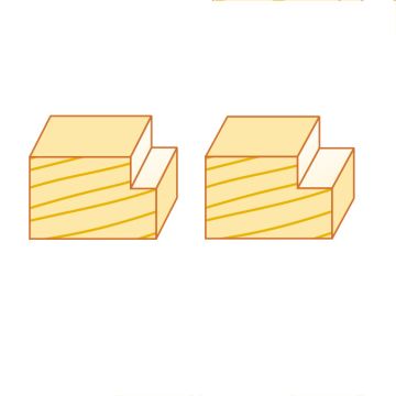 Quality Rabbeting Sets 38.1mm Cutting Diameter Router Bits Set With 6 Pieces Bearing for sale