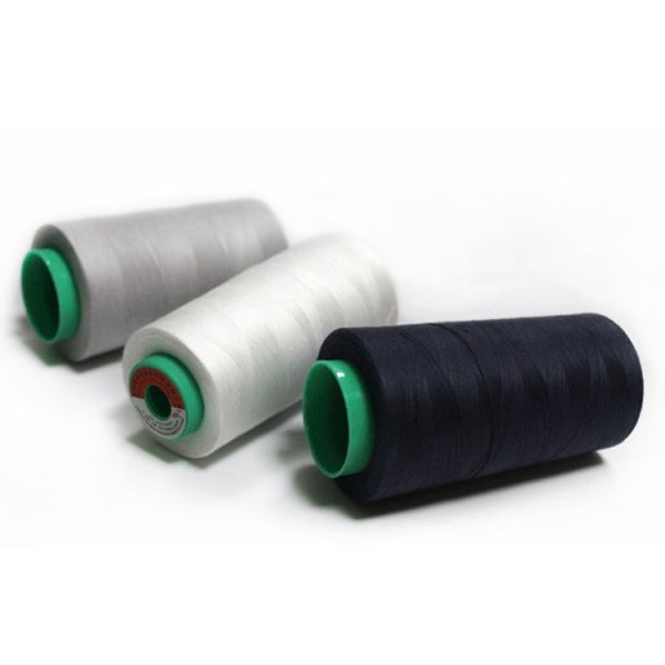 Quality 40/2 Spun Polyester Sewing Thread White Uv Resistant Sewing Thread for sale