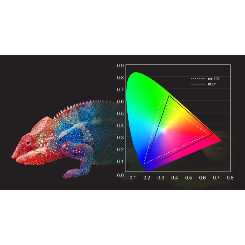 Chameleon Color Richness Technology color gamut demonstration
